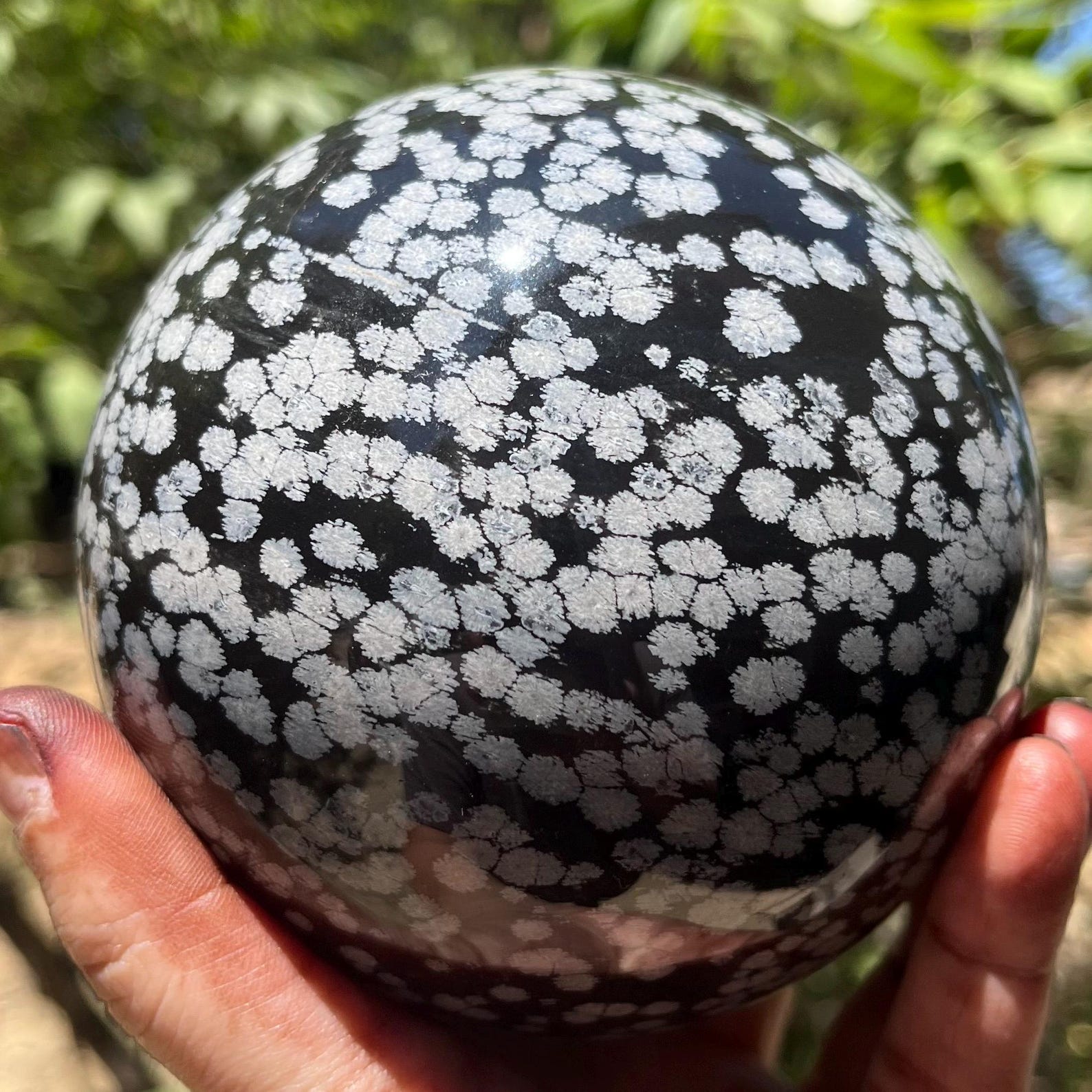 Snowflake Obsidian Sphere - Etsy