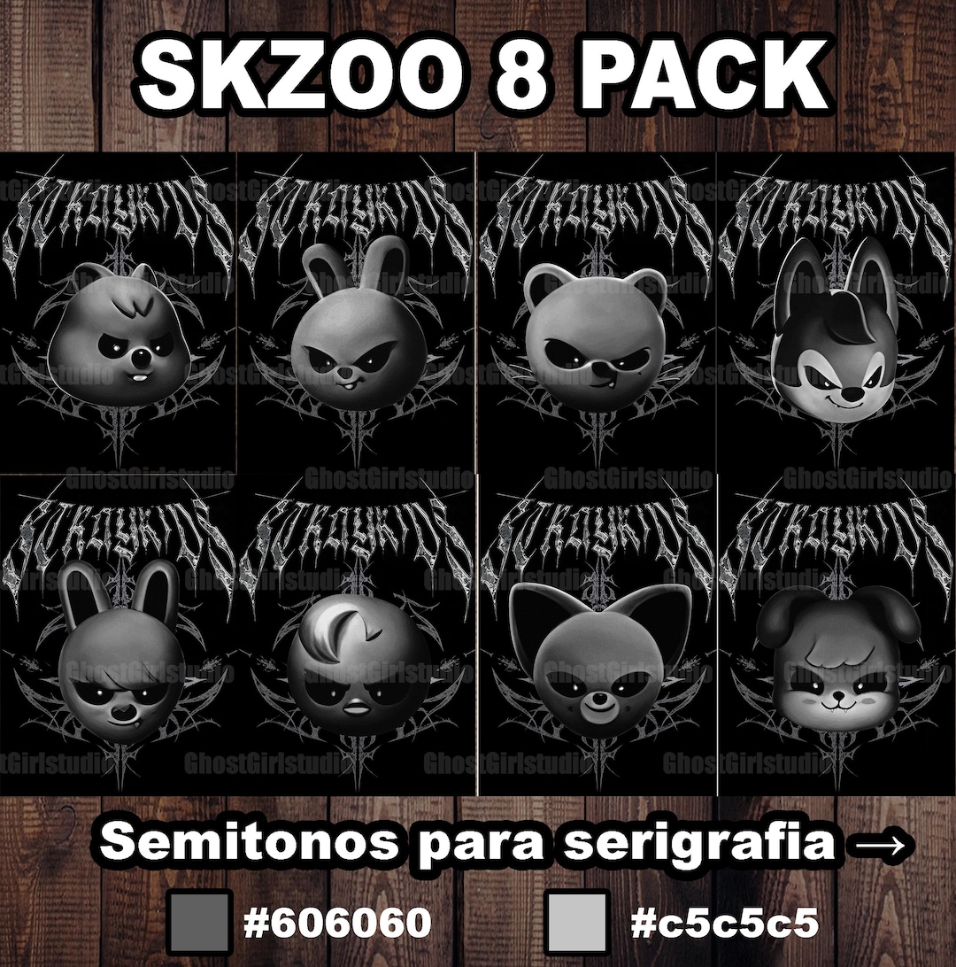Stray Kids Evil Skzoo 8-pack Halftones for Screen Printing 45dpi PDF - Etsy