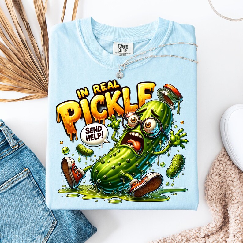 Screaming Pickle T-shirt PNG – Funny in a Real Pickle Design With ...