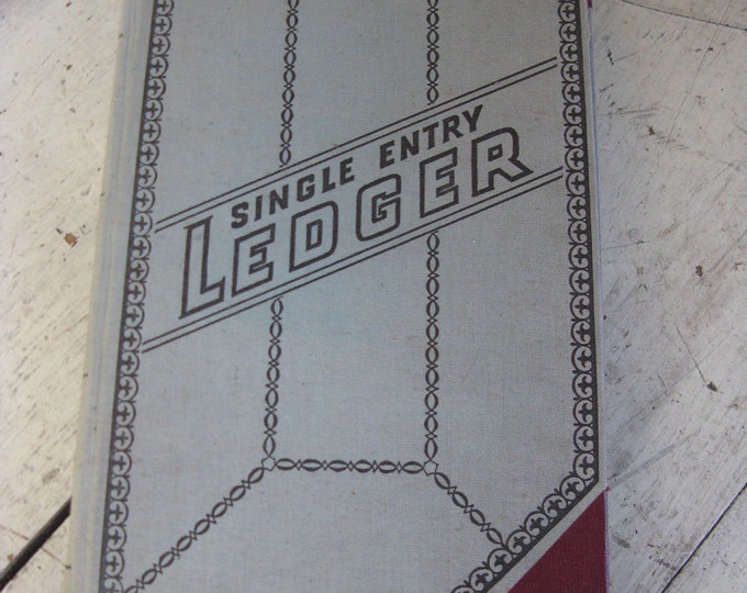 Single Entry Ledger Book Cloth Cover Shaws Brand - Etsy