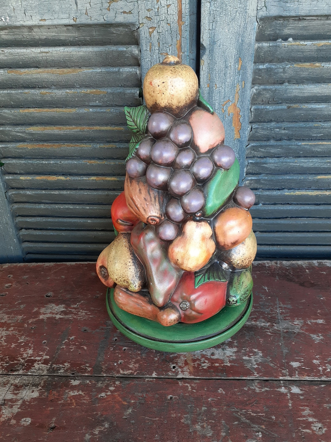 Vintage Ceramic Fruit Topiary Centerpiece Hand Painted - Etsy