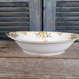 Vintage Japanese China Vegetable Bowl Multicolored Florals - Etsy