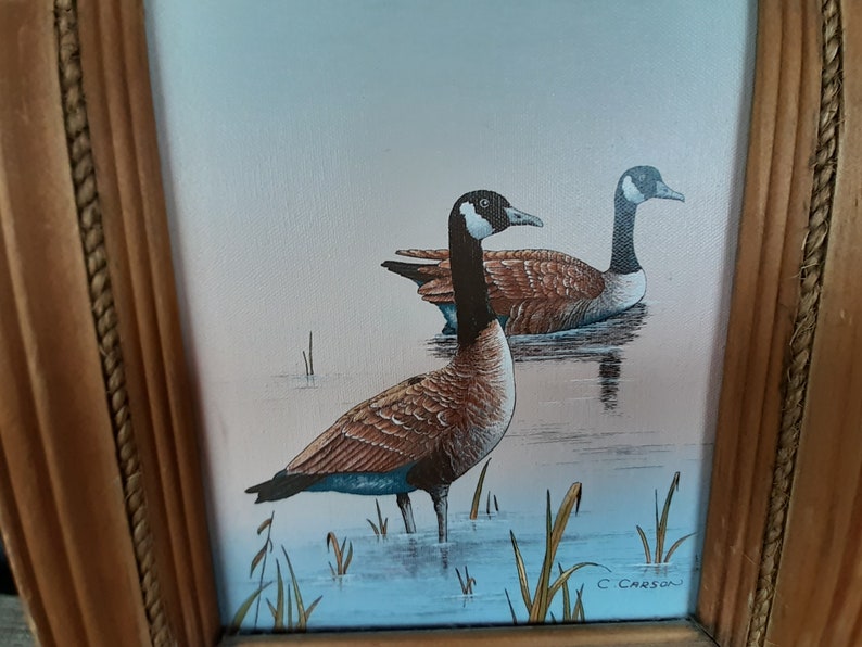 Vintage Original C. Carson Framed Ducks Painting Oil Painting - Etsy