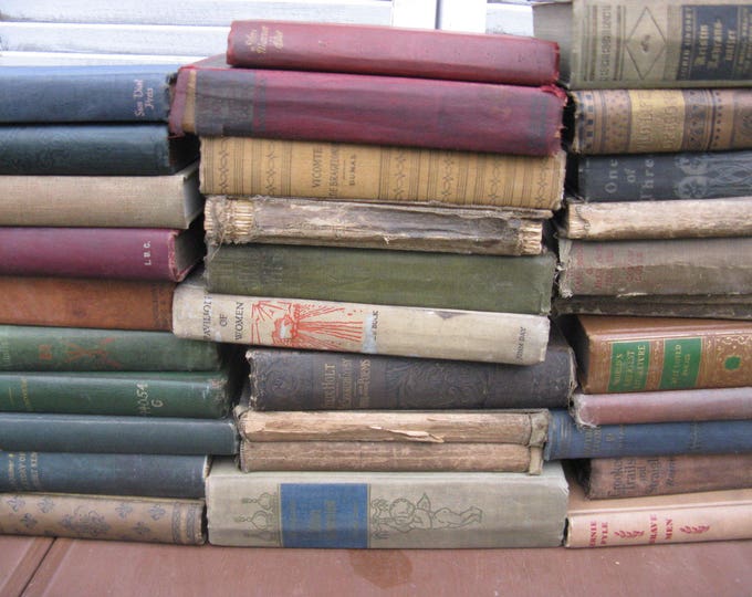 Vintage Earthtone Books Book Stack Fall Colors Yard Long Muted Shades ...