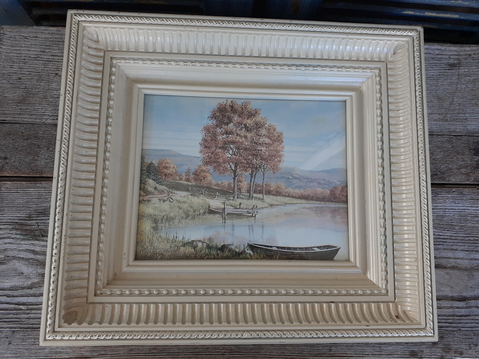 Vintage Lake Scene Landscape Print Ornate Plastic Frame | Etsy