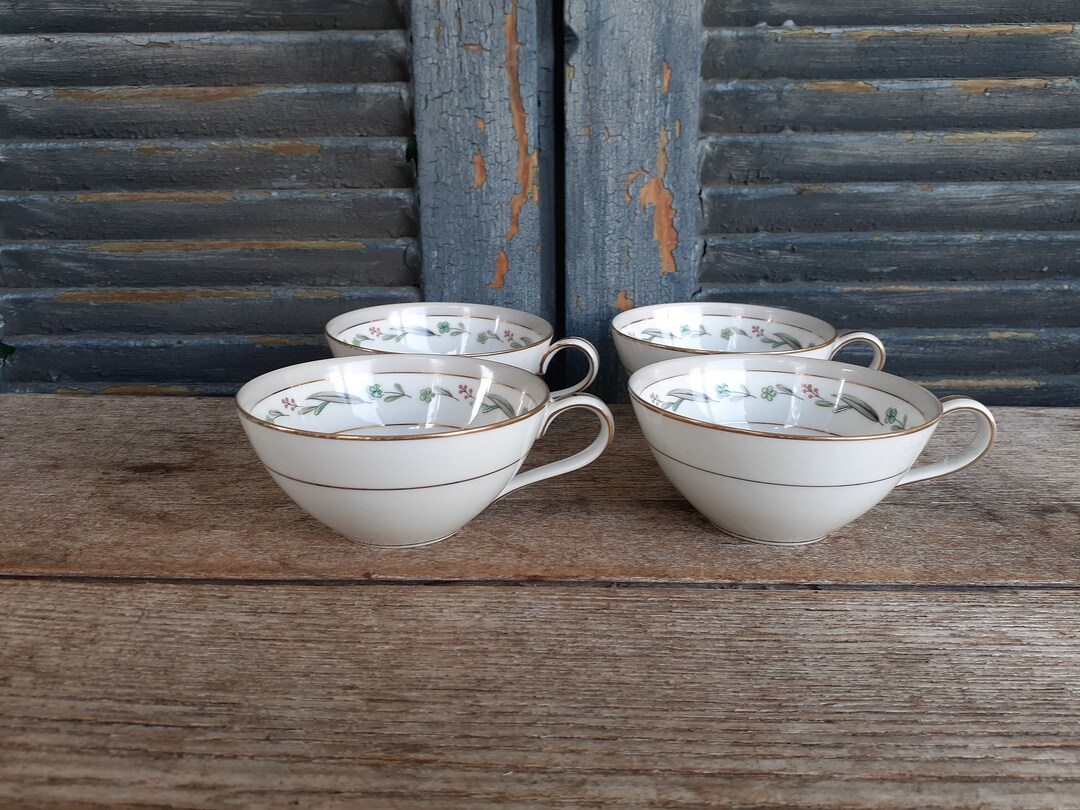 Vintage Noritake Brewster Coffee / Tea Cups Set of 4 Japanese Fine ...