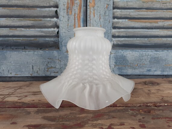 Lighting vintage satin glass ruffled lamp shade replacement light shade ...