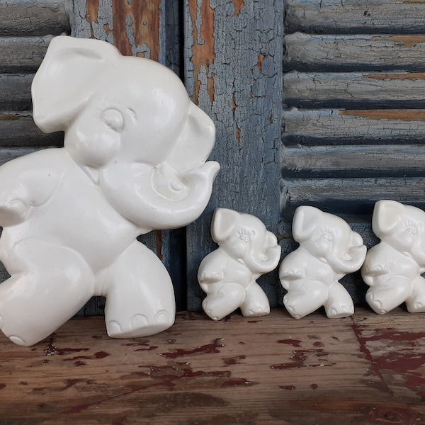 Chalkware Elephants - Etsy