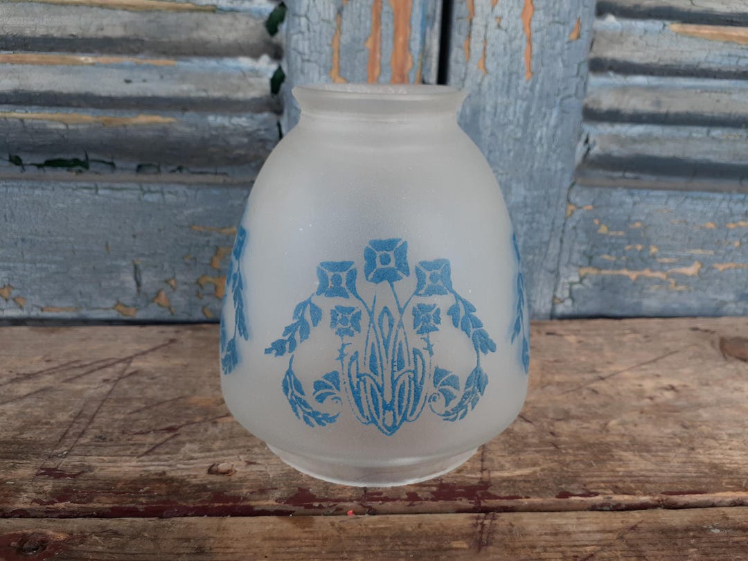 Antique Satin Glass Light Shade Art Nouveau Gasolier Shade Replacement ...