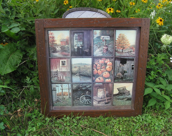 Home Interiors Window Pane Autumn Picture Designer Series Rustic ...