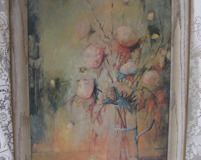 Peonies Print Felix Felmart Pastel Art Print Whitewashed Oak Frame ...