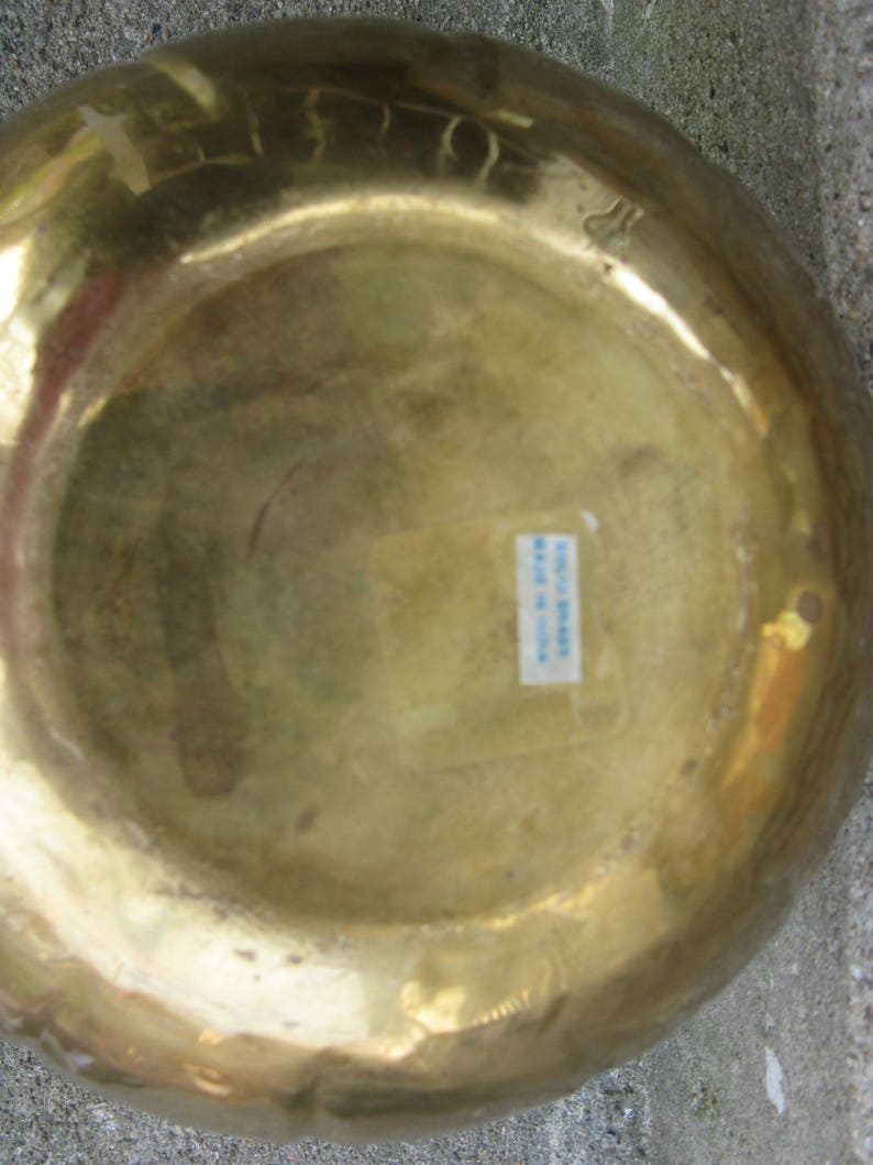 Solid Brass Vase Bohemian Boho 1970s Decor Hammered Brass 11 - Etsy