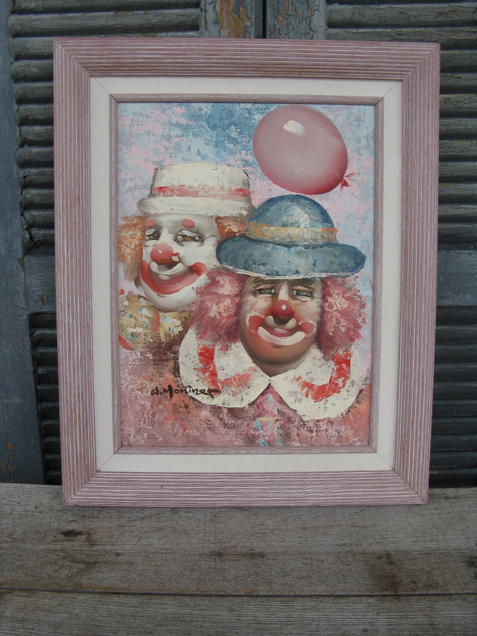 Vintage William Moninet Original Clown Oil Painting Framed - Etsy