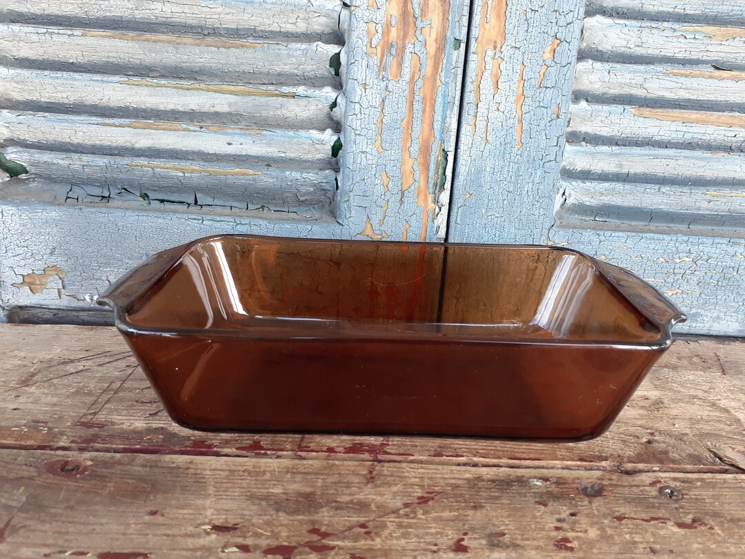 Vintage Fire King Amber Loaf Pan Bread Pan Anchor Hocking - Etsy
