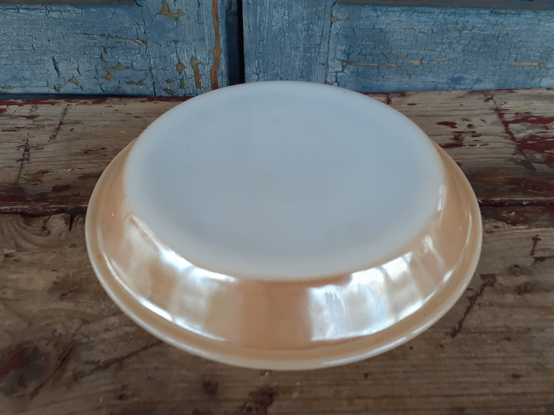 Fire King Pie Pan 9 Inch Peach Lustre Glass Pie Dish Mid - Etsy