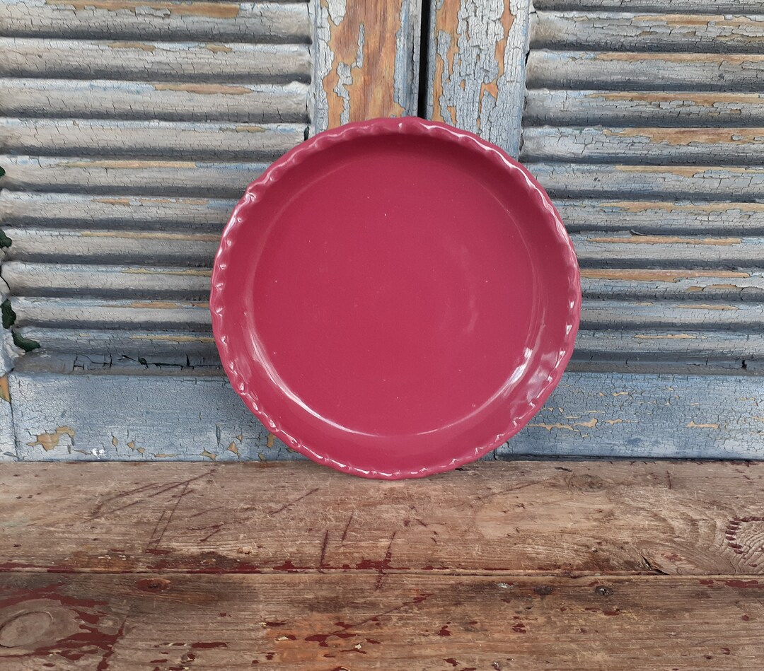Vintage Bybee Pottery Stoneware Pie Plate Handmade Country Farmhouse ...
