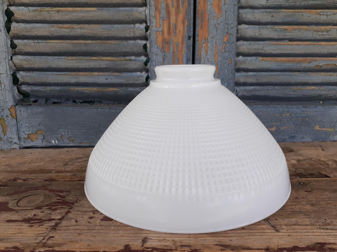 Vintage Corning Opal Glass Light Shade Torchiere Shade Reflector Shade ...