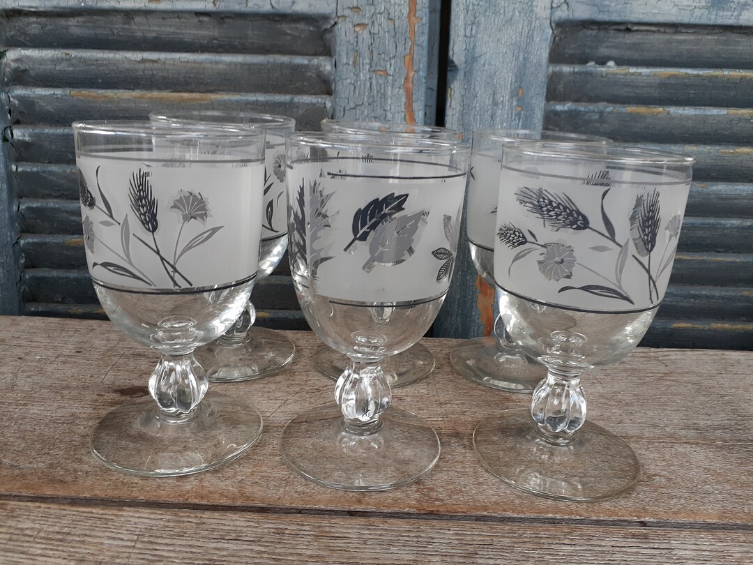 Vintage Libbey Wildflower Water Goblets Set of 6 - Etsy