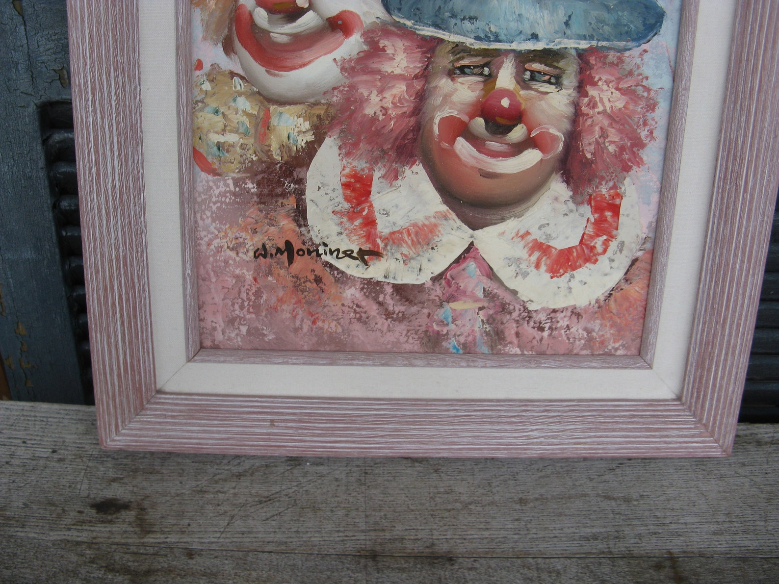 Vintage William Moninet Original Clown Oil Painting Framed - Etsy