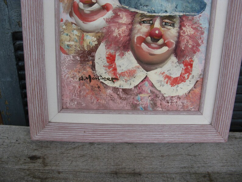 Vintage William Moninet Original Clown Oil Painting Framed - Etsy