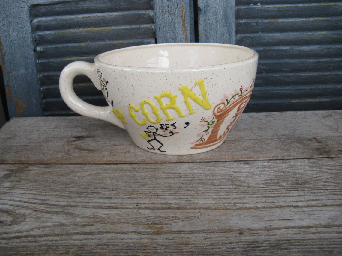 Vintage Hand Painted Snack Bowl Mod Funky Gift Idea - Etsy