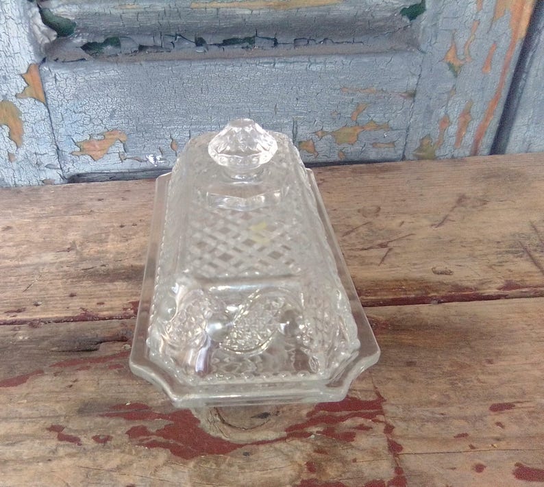 Avon Cape Cod Glass Butter Dish / Keeper - Etsy