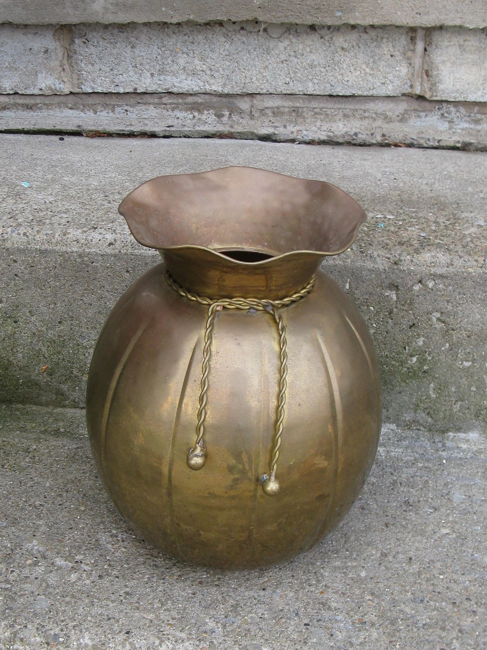 Solid Brass Vase Bohemian Boho 1970s Decor Hammered Brass 11 - Etsy