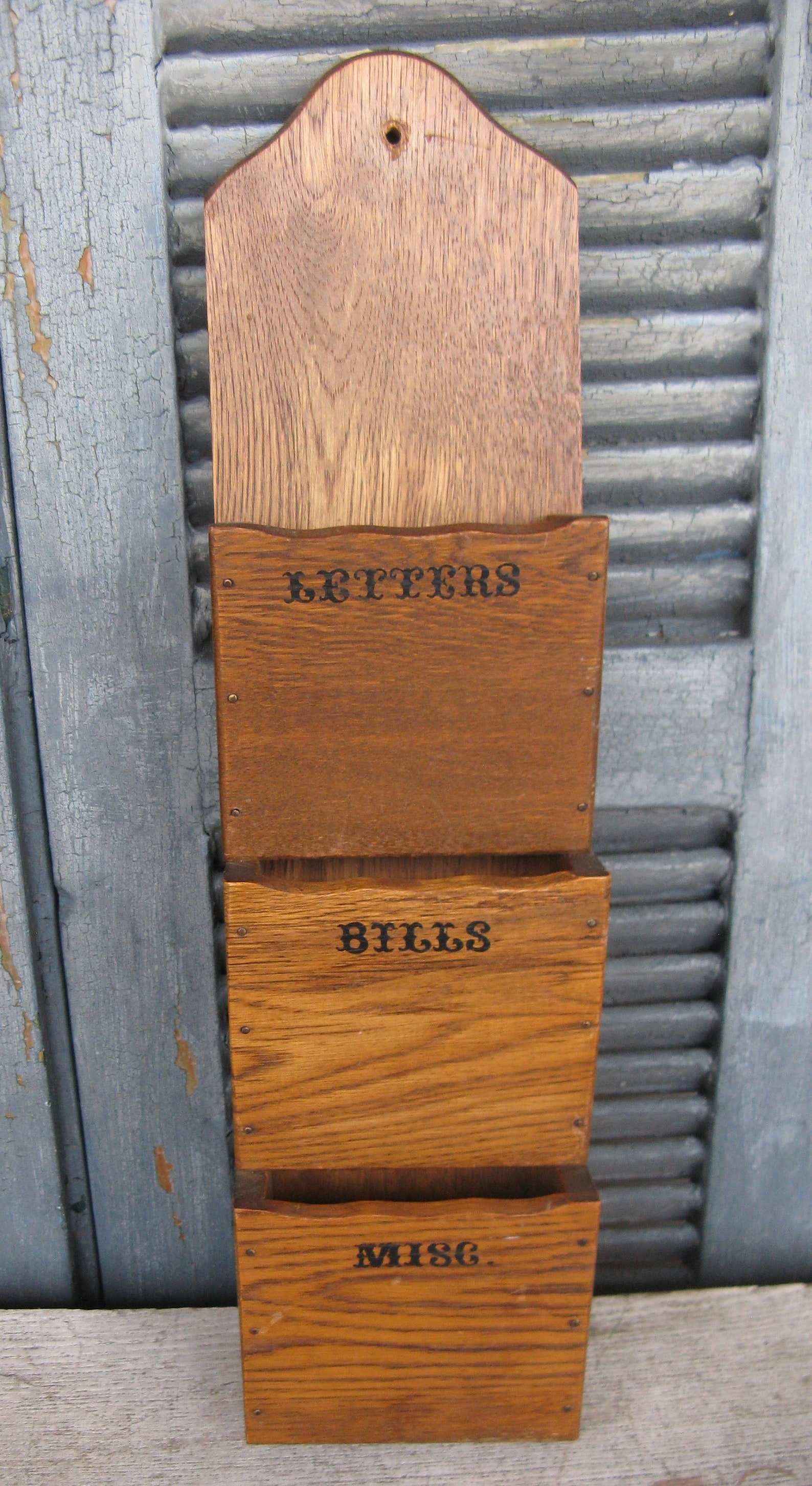Vintage Oak Wall Mount Letter Rack Rustic Country Cabin Lodge - Etsy