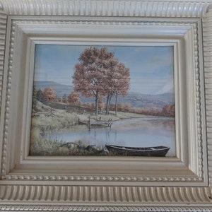 Vintage Lake Scene Landscape Print Ornate Plastic Frame - Etsy