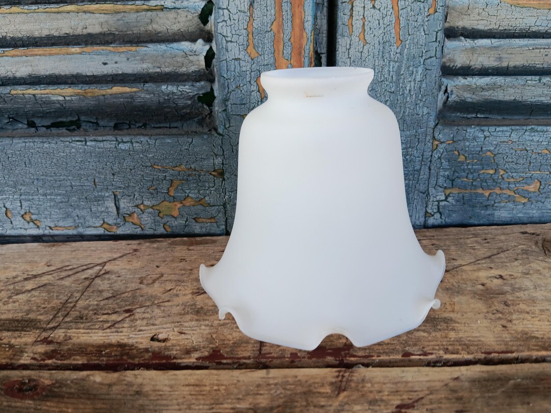 Small White Glass Light Shade Student Lamp Shade - Etsy
