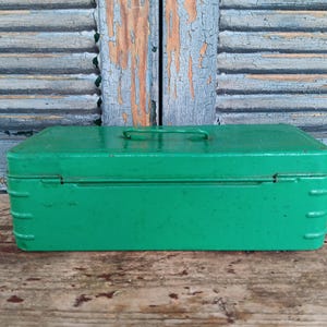Vintage Metal Tool Box Industrial Tool Box Rustic Metal Box Rustic ...