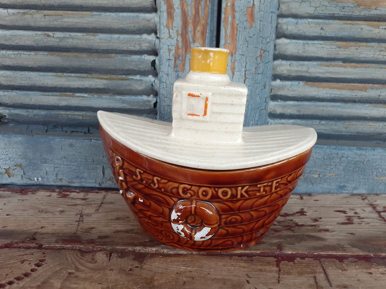Vintage Mccoy Tugboat Cookie Jar S S Cookie - Etsy