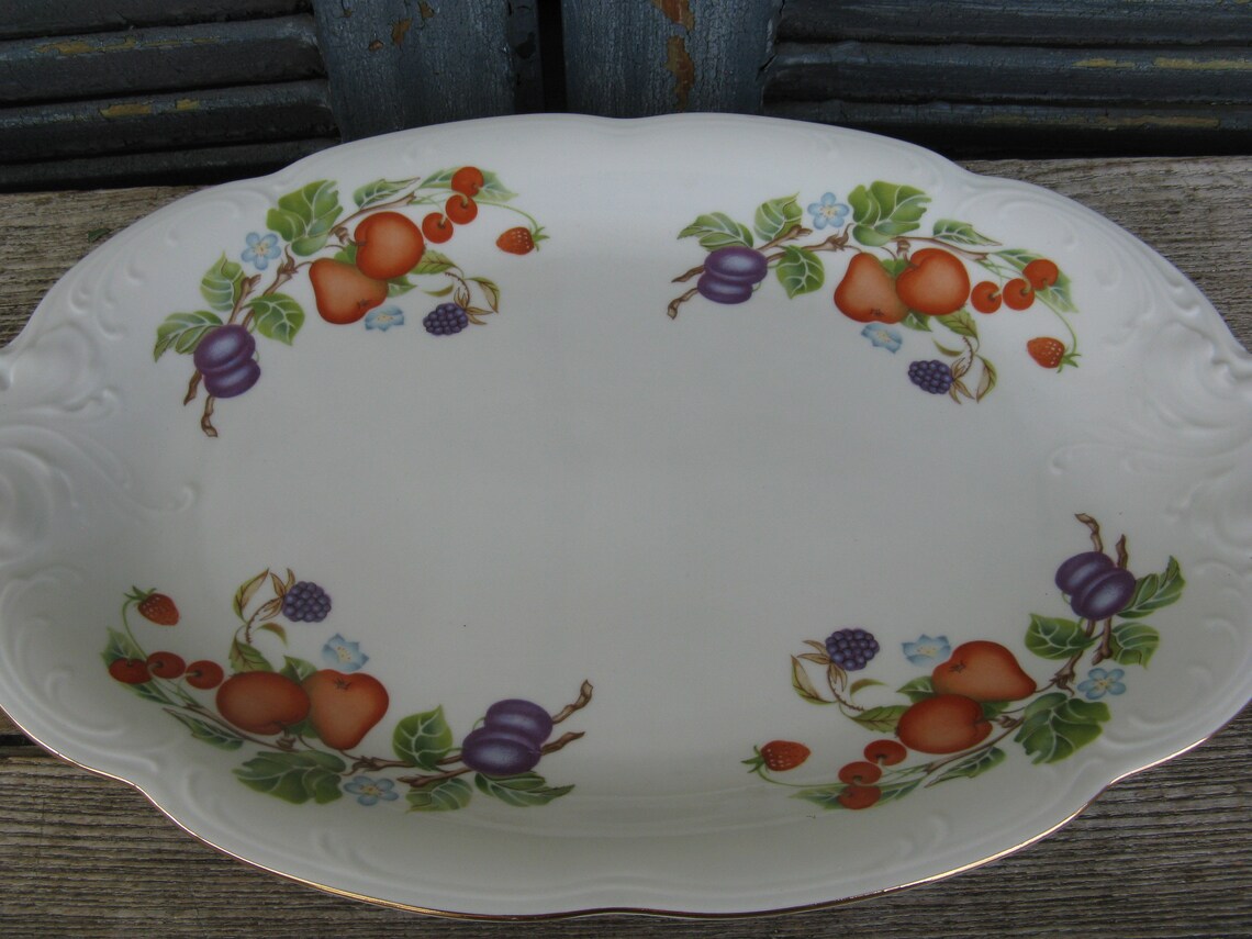 Vintage Royal Kent Platter Fruit Garland 13 Inch Platter - Etsy
