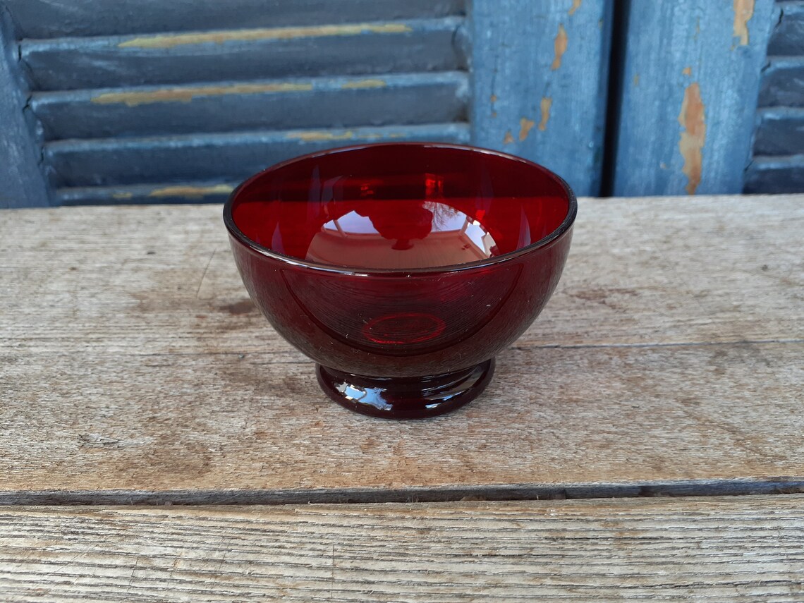 Vintage Anchor Hocking Royal Ruby Custard/ Dessert Cups Set of | Etsy