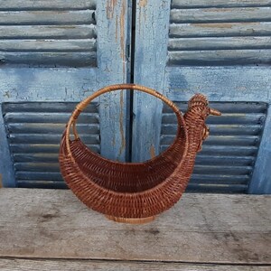 Vintage Rooster and Hen Baskets Country Decor Rustic Storage Farmhouse ...