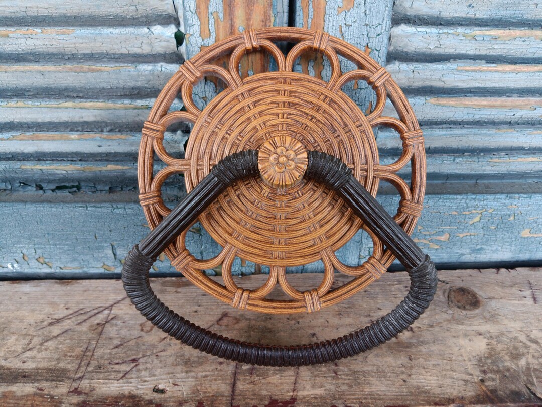 Vintage Homco Faux Rattan Towel Rack 1970s Home Decor Home Interiors - Etsy