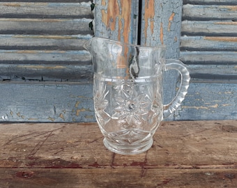 Vintage Anchor Hocking Star of David Small Glass Pitcher - Etsy