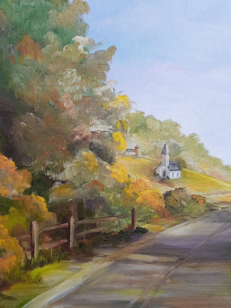 Vintage Farm Scene Original Painting Oil on Board - Etsy