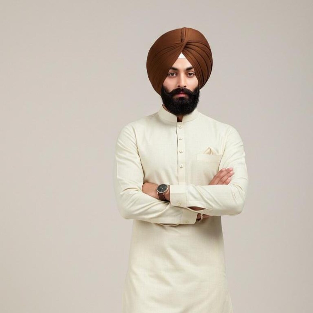 Sikh Turban Full Voile | 100% Pure Cotton Double Stitched Center (piko ...