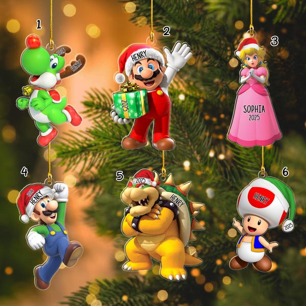 Super Mario Christmas Decorations - Etsy