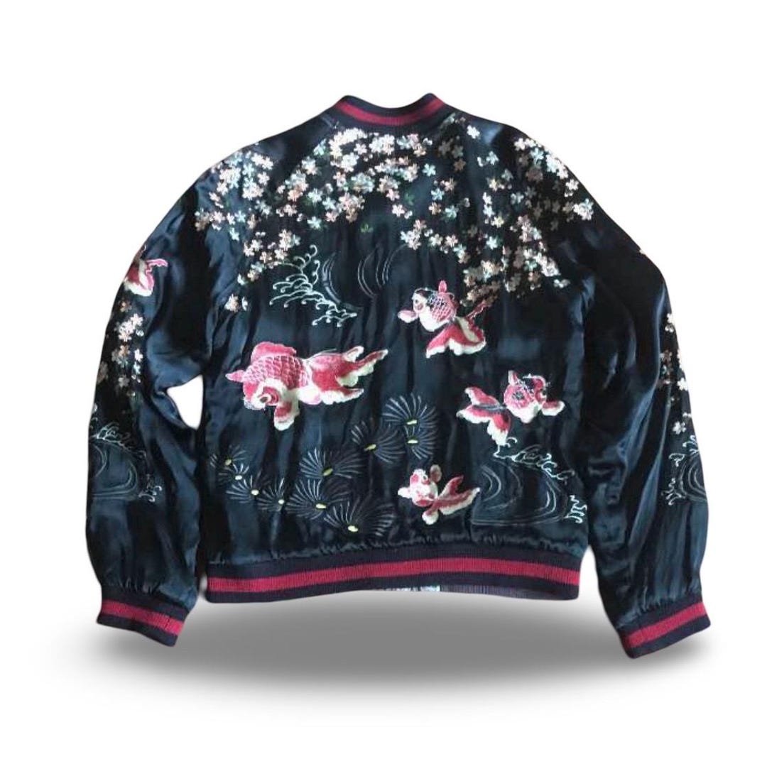 Cute Chic Rare Vintage Sukajan Souvenir Jacket Reversible Full ...