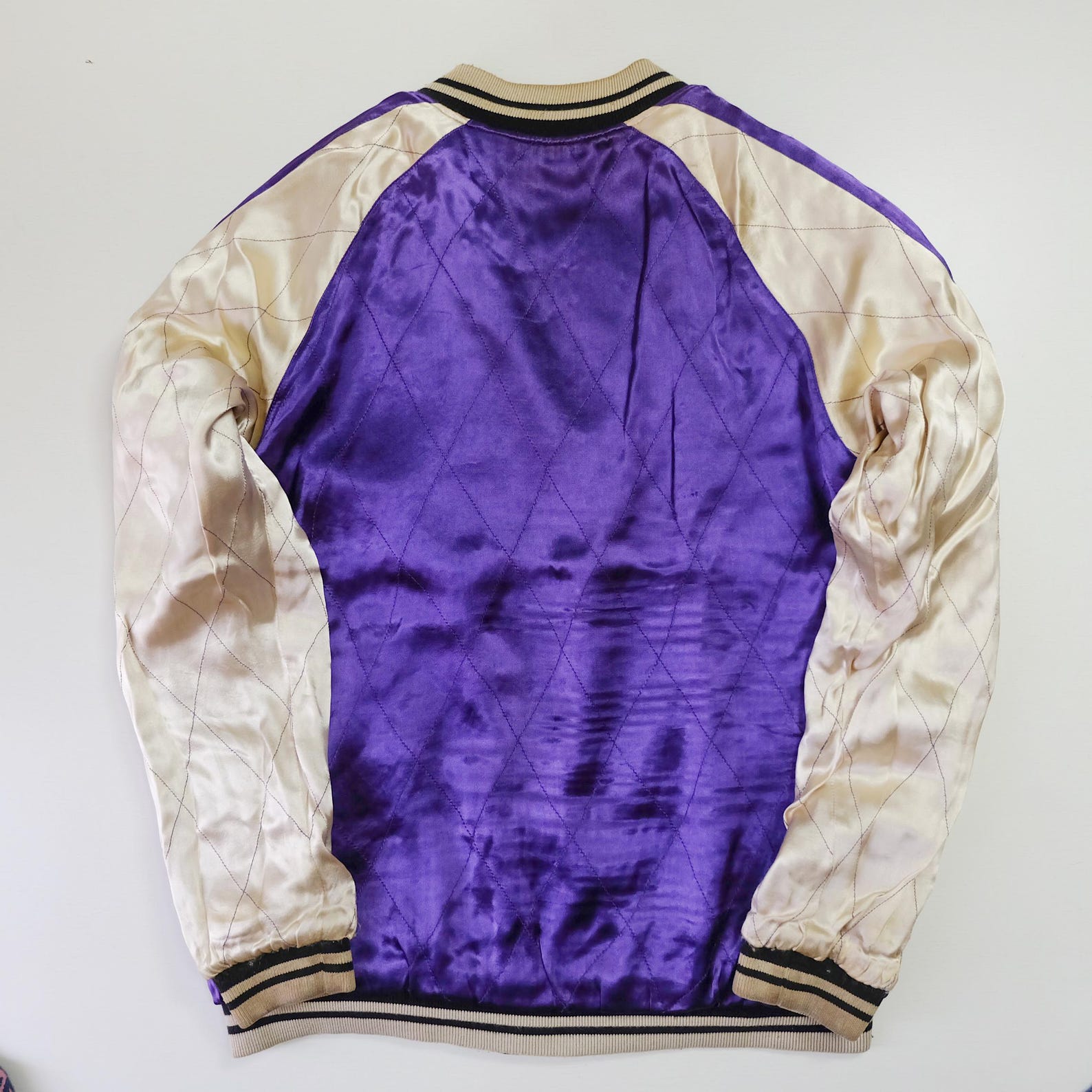 IOLANI Vintage Japanese Japan Black Velvet Purple Sakura Cherry ...