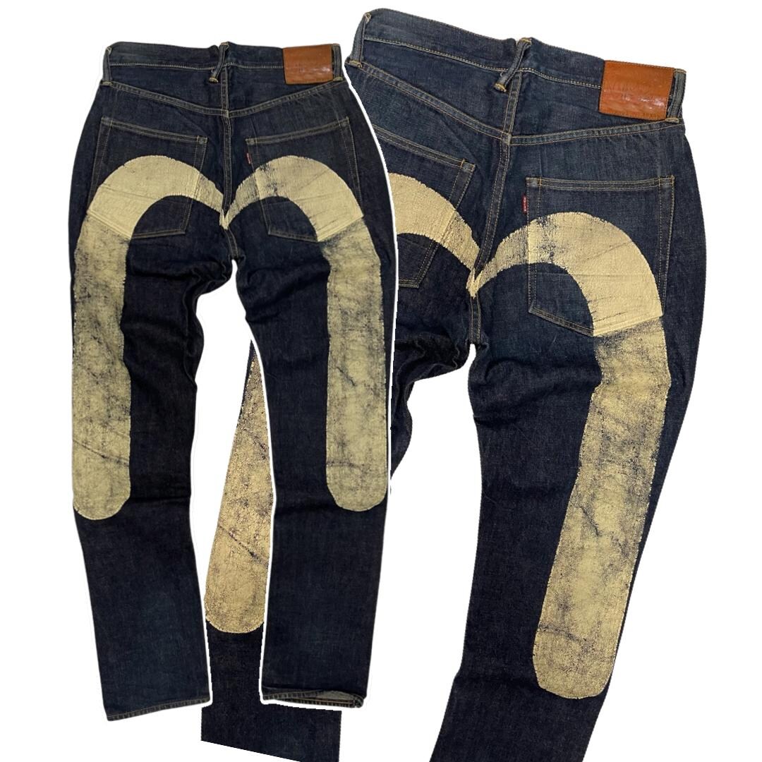 Vintage Evisu Yamane Genes White Logo Jeans Rare Japanese Denim | Hand ...