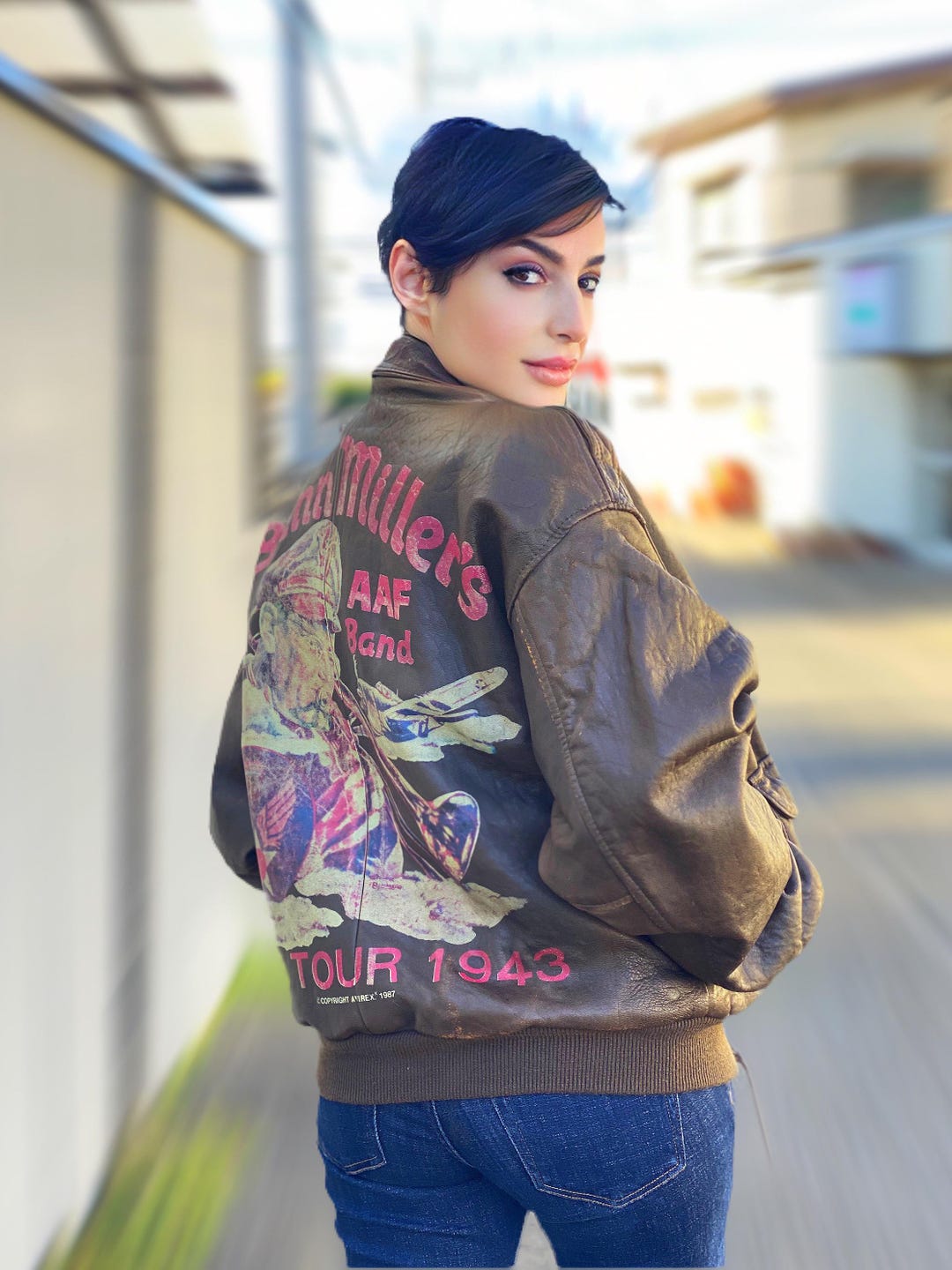 Avirex A-2 Flight Jacket Glenn Miller AAF Band “jack of All Raids” WWII ...
