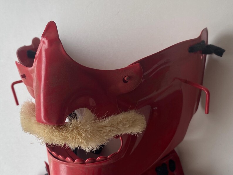 Japanese Samurai ( Yoroi Kabuto Bugu Armor ) Menpo Face Mask - Red ...