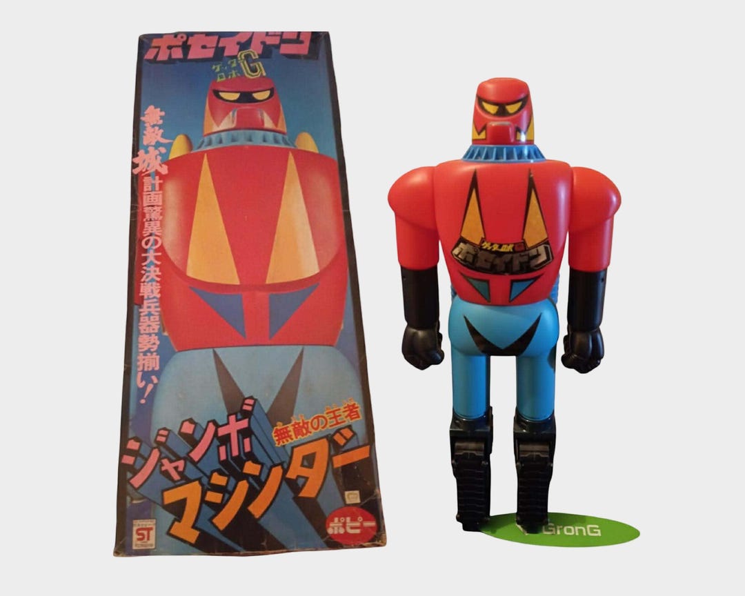 Vintage Popy Jumbo Machinder “poseidon” Vintage Giant Robot With Box ...