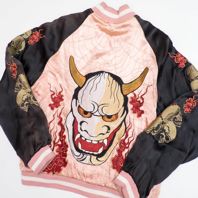 PUNK ROCK Vintage Japanese Japan Hannya Evil Devil Noh Mask Skull ...
