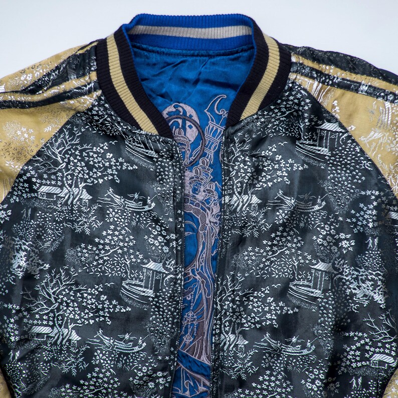 Vintage Japanese Japan Blue ZEN Senju Kannon Buddha Sutra Stattoo Art ...