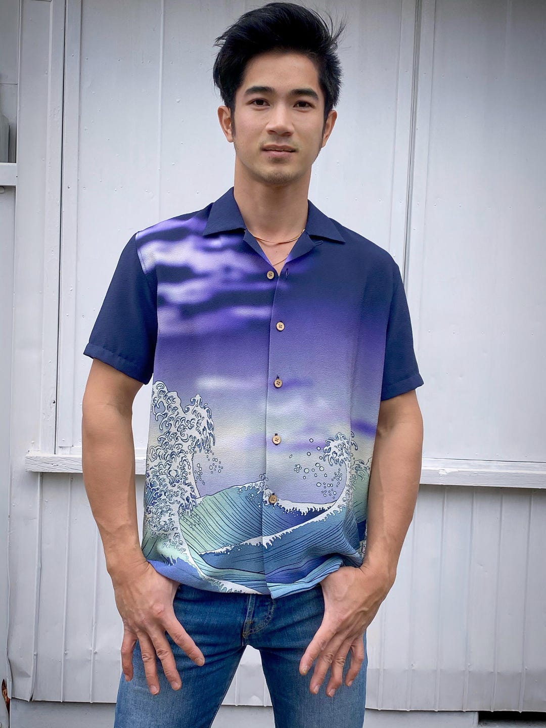 Vintage Japanese Dragon & Phoenix Hawaiian Aloha Shirt | Made in Japan ...