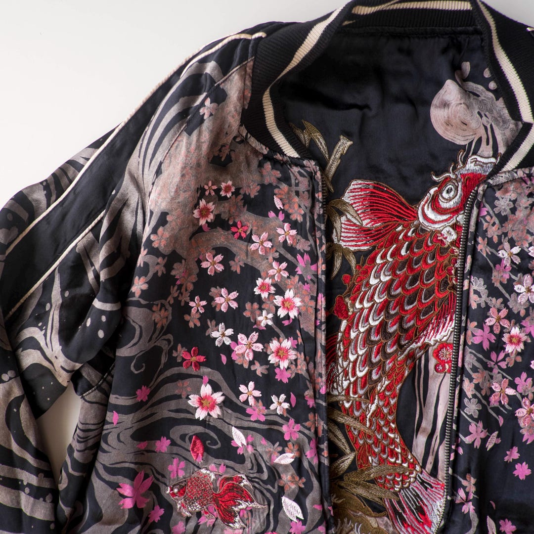 MIYABI MUSUBI Vintage Japanese Fashion Sukajan Bomber Souvenir Tour ...
